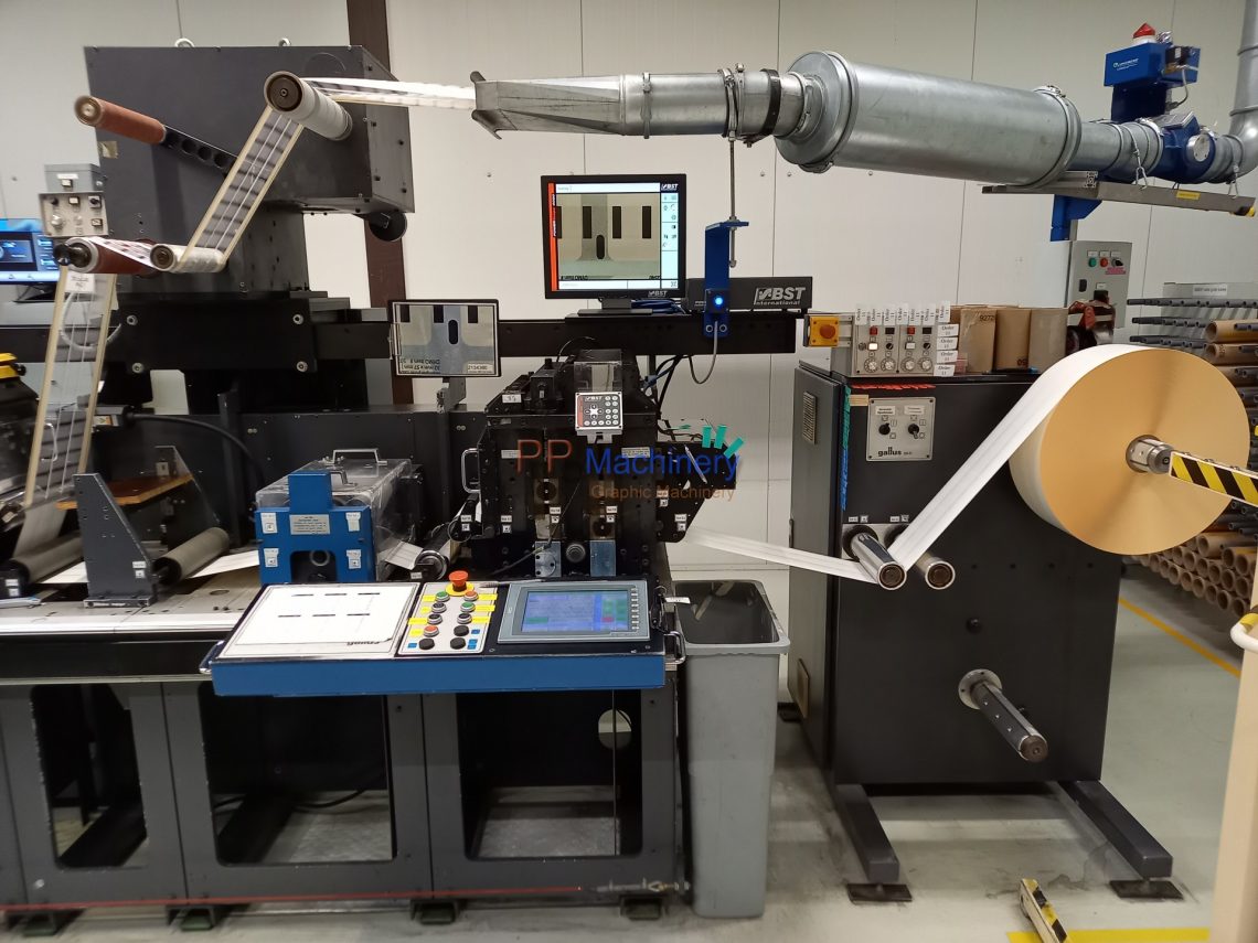 GALLUS EM 260 2 COLOURS FLEXO LABEL PRESS WITH TURNING BAR AND WEB ...