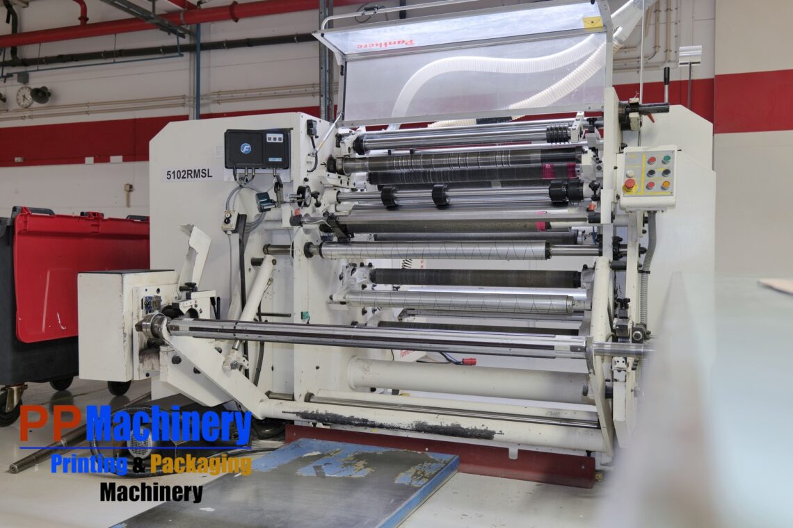 DCM-SPAG PANTHERE SLITTER REWINDER FOR FLEXIBLES 1050 mm – PP Machinery – Printing – Packaging ...